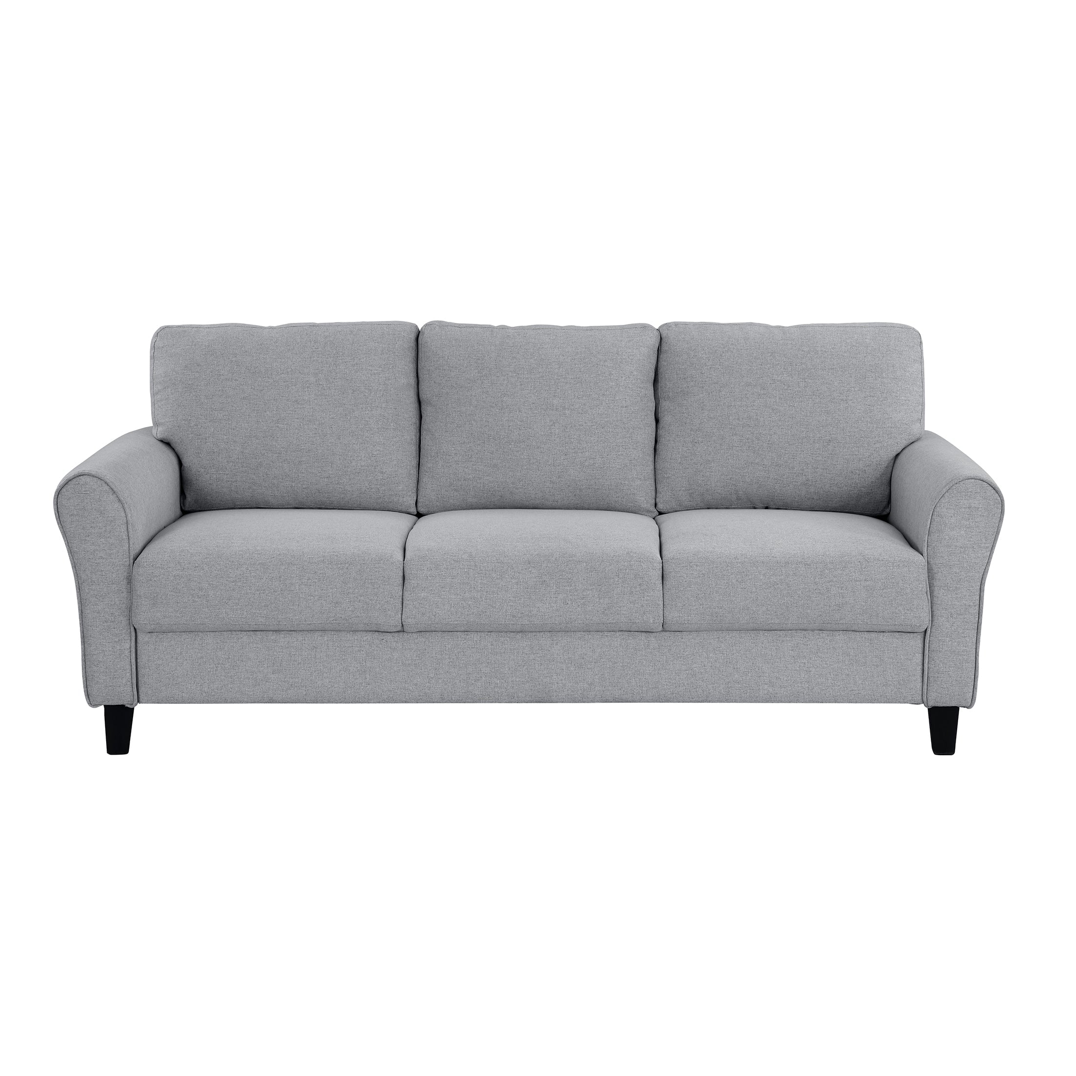 OakvillePark Eunice Fabric Upholstered Living Room Sofa, Dark Gray ...