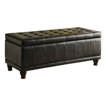 OakvillePark Jerrick Fabric Lift Top Storage Bench, Brown - Walmart.com