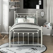 OakvillePark Miter Open-Frame Metal Platform Bed, Full, White - Walmart.com
