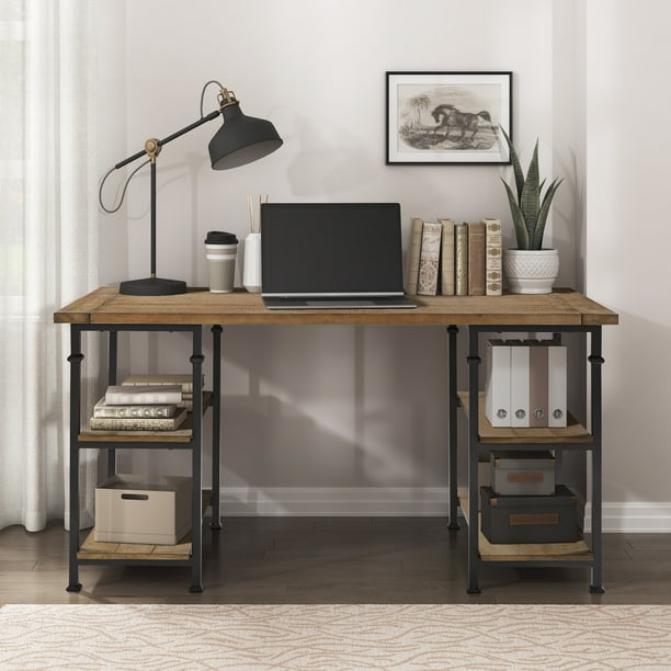 OakvillePark Hingham Writing Desk, Rustic Brown - Walmart.com