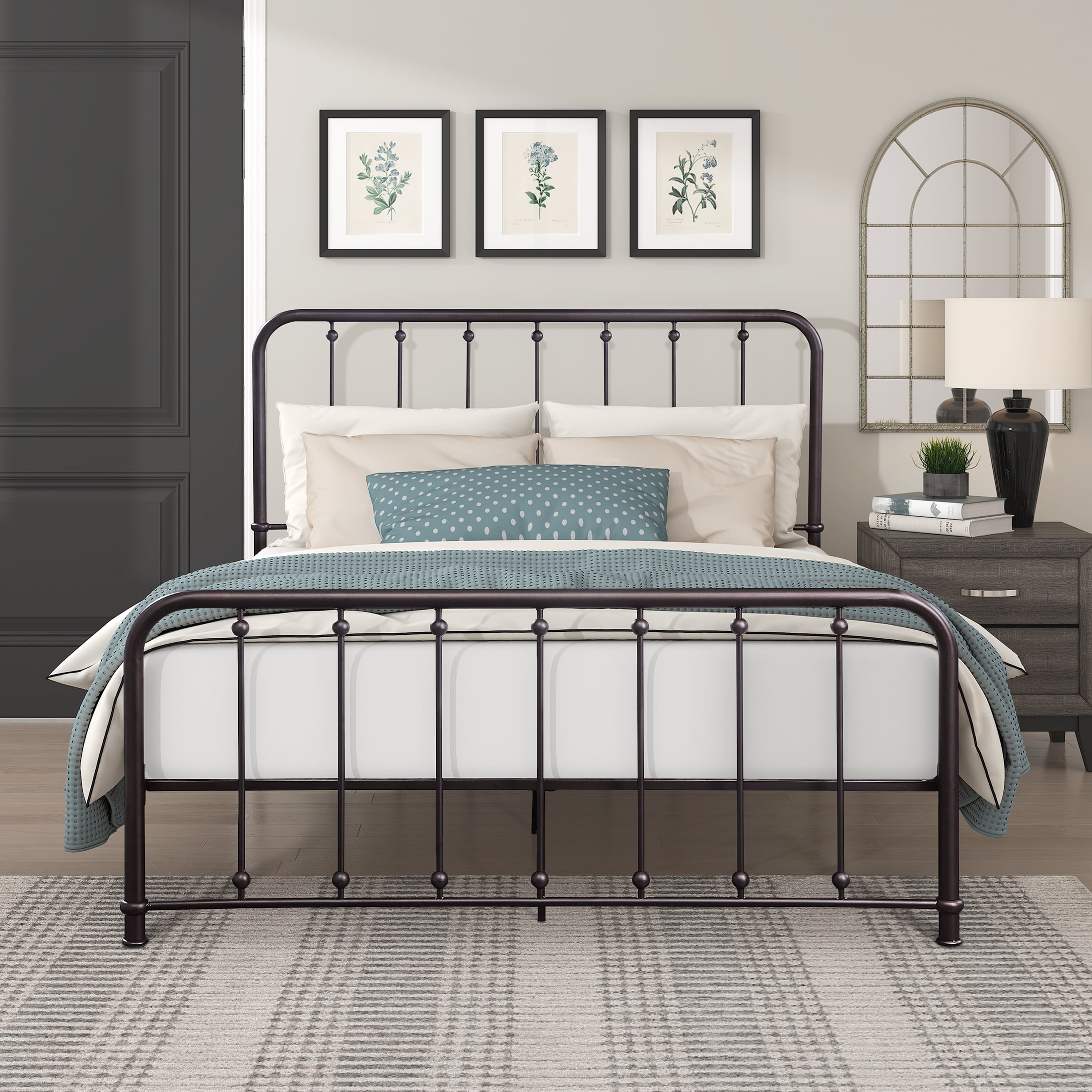 Free Shipping! OakvillePark Full Metal Platform Bed, Dark Bronze ...