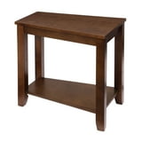 OakvillePark Mahala Chairside End Table Espresso Wood Veneer Shelf ...