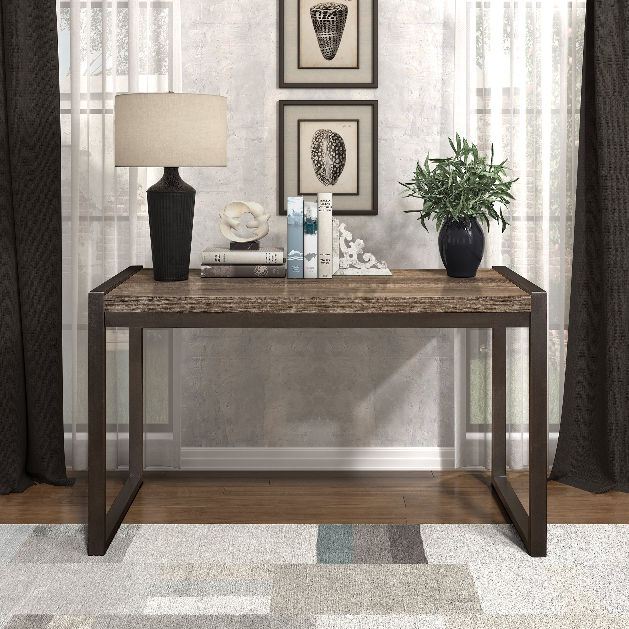 OakvillePark Malta Writing Desk, Brown - Walmart.com