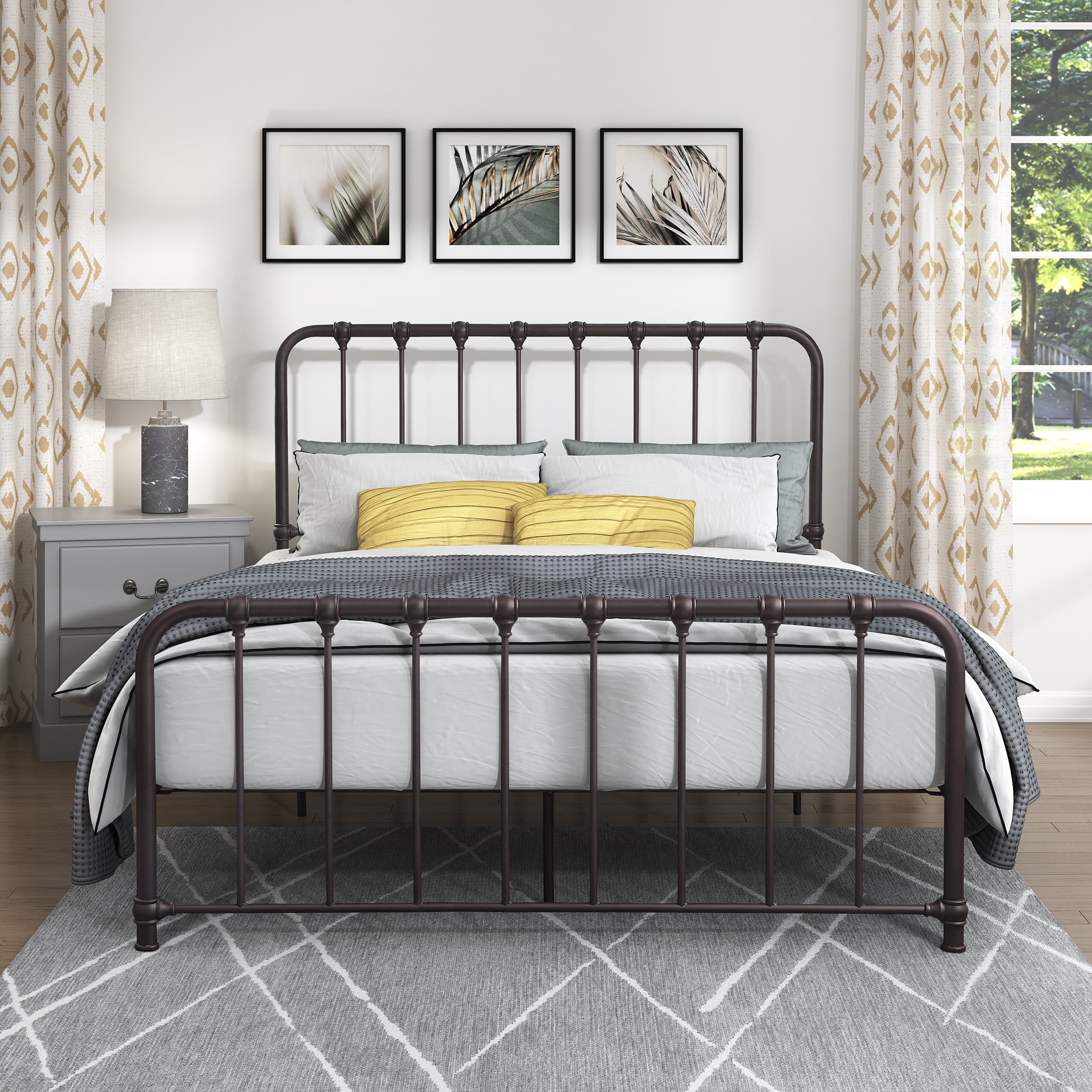 Free Shipping! OakvillePark Full Metal Platform Bed, Dark Bronze ...