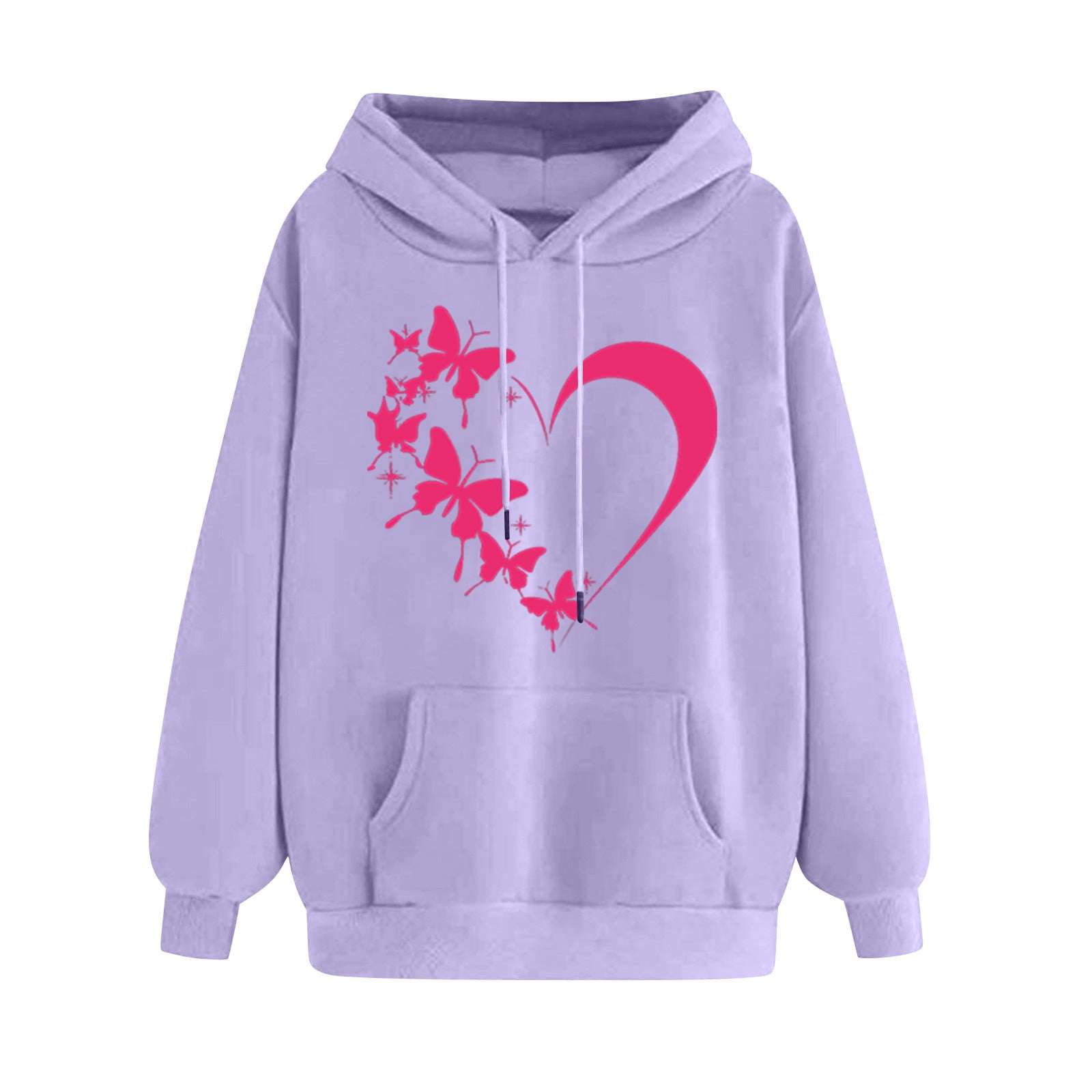 Oalirro 2024 New Fashion Drawstring Hoodies for Women Trendy Long ...
