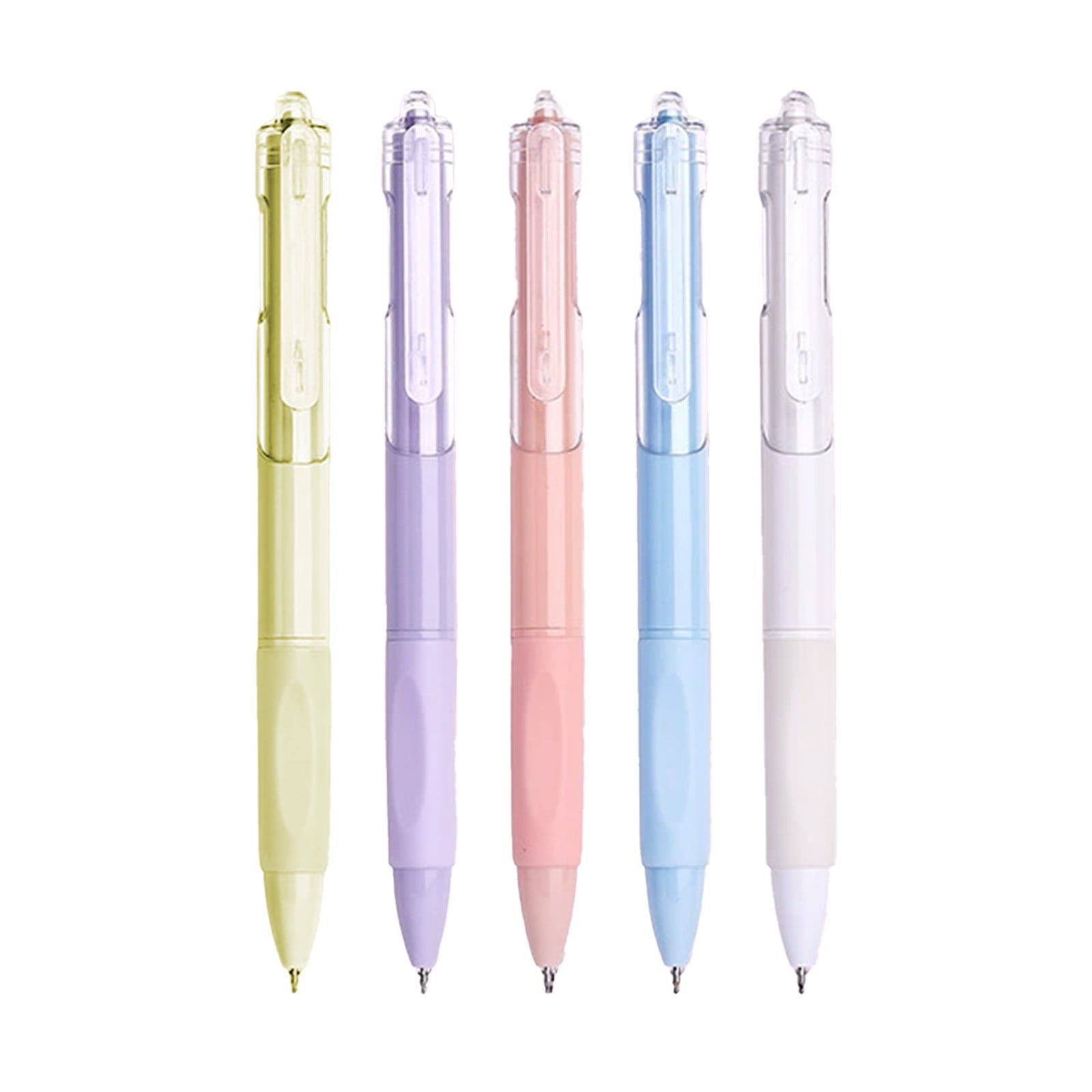Oalirro 5-Pack Retractable Ballpoint Pens, 0.5mm Fine Point Push-Button ...