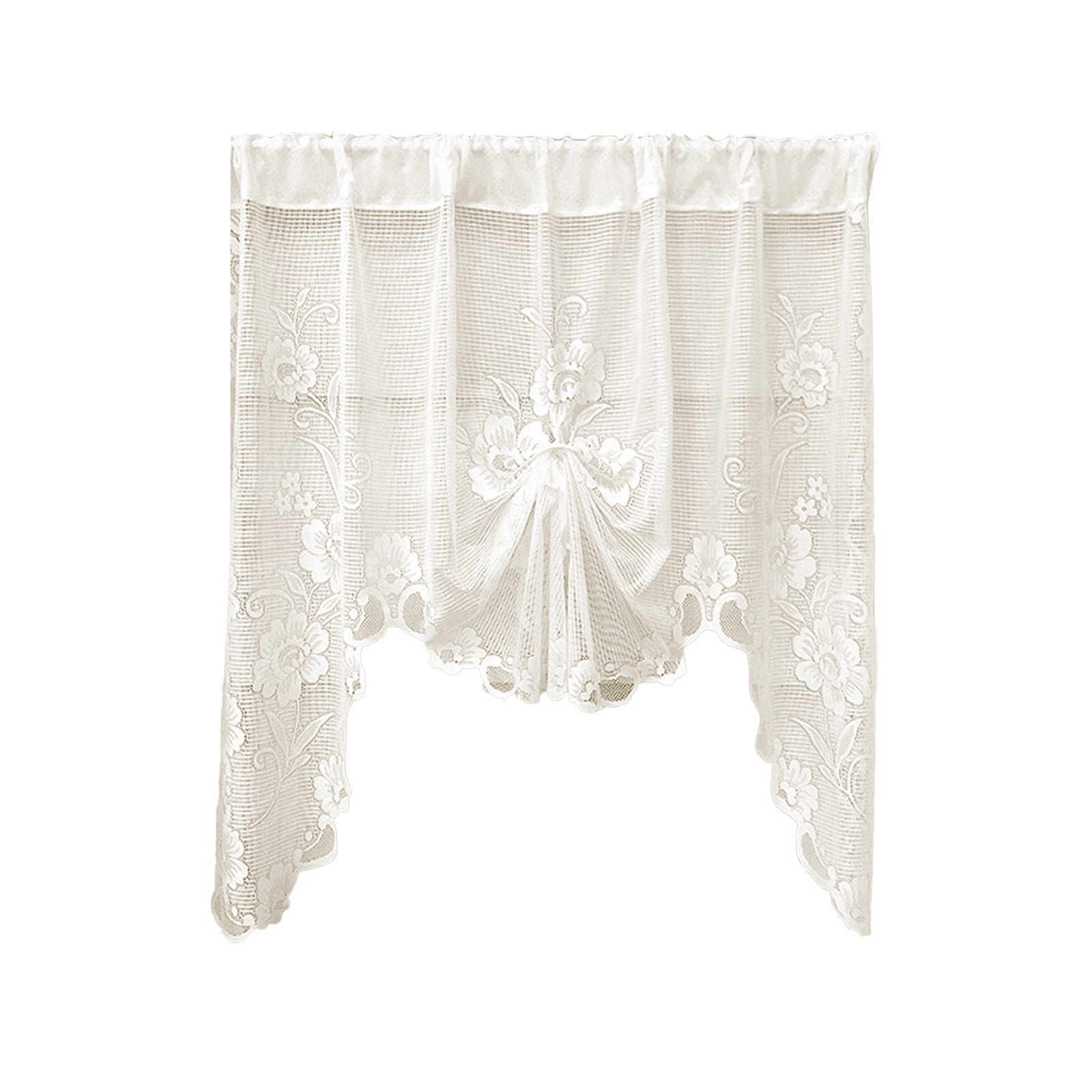 Oalirro Butterflies Style Pull Out Lace Curtains Translucent Sheer ...