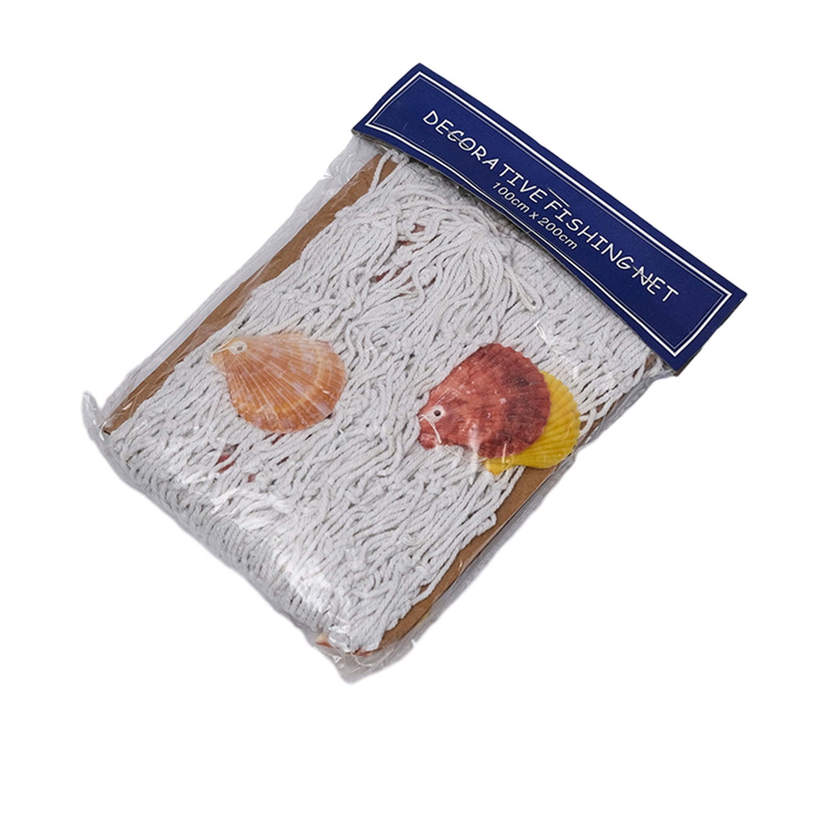 Oalirro Mediterranean Fishing Net Decor with Shells - Handwoven Cotton ...