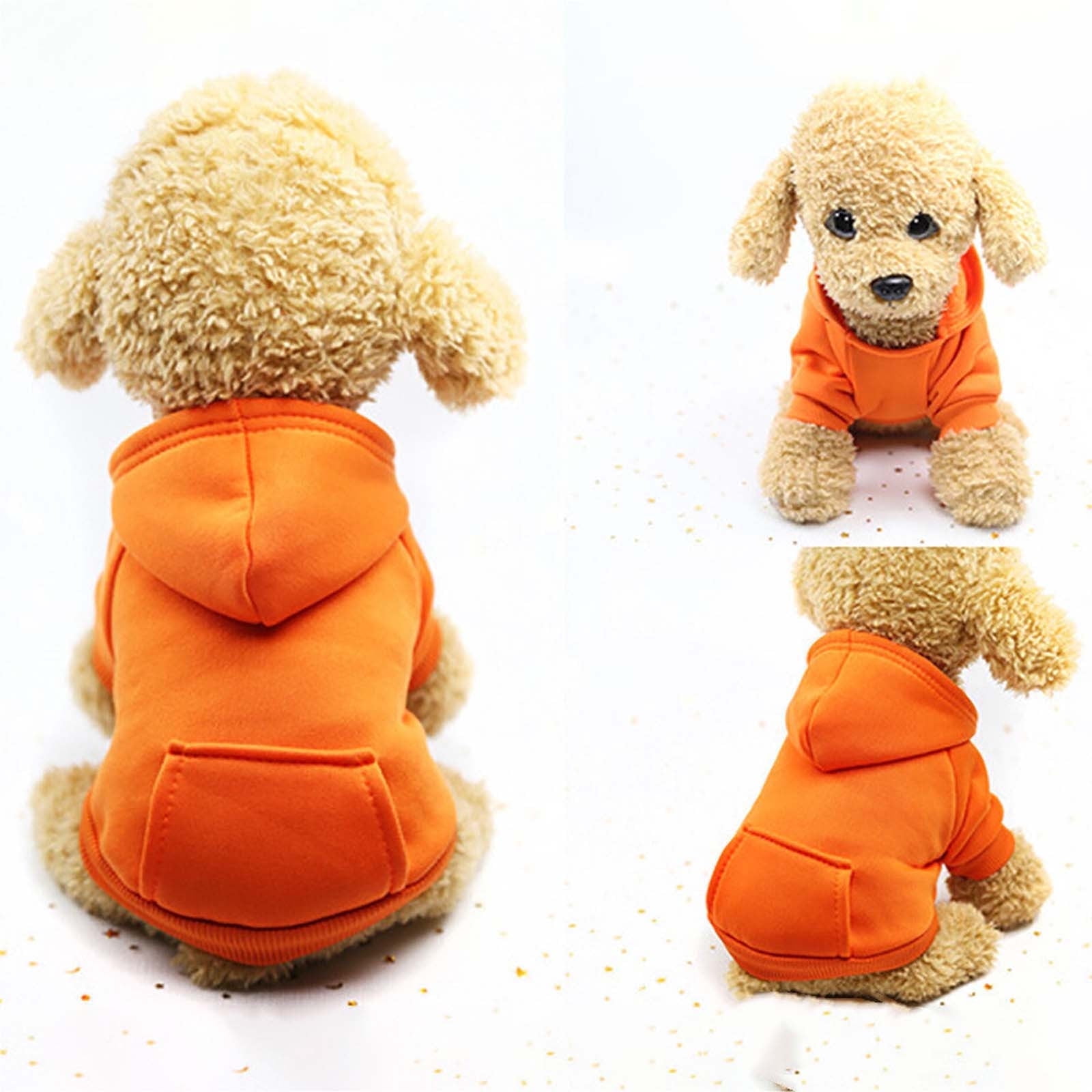 VANLOFE Small Dog Clothes Winter Pet Coat Warm Solid Color Dog Clothing ...
