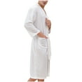 Oalirro White Mens Robe Lightweight Summer Bathrobes Lightweight Sleepwear Long Sleeve Kimono ...
