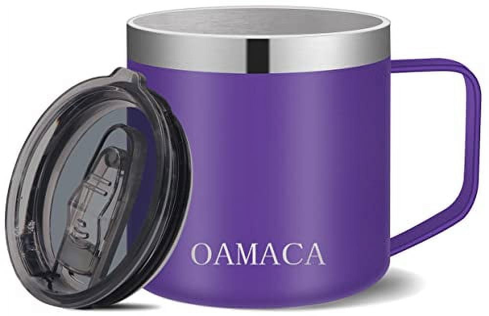 Oamaca 14OZ Thermal Beverage Mug, Vacuum Insulated Stainless Steel ...