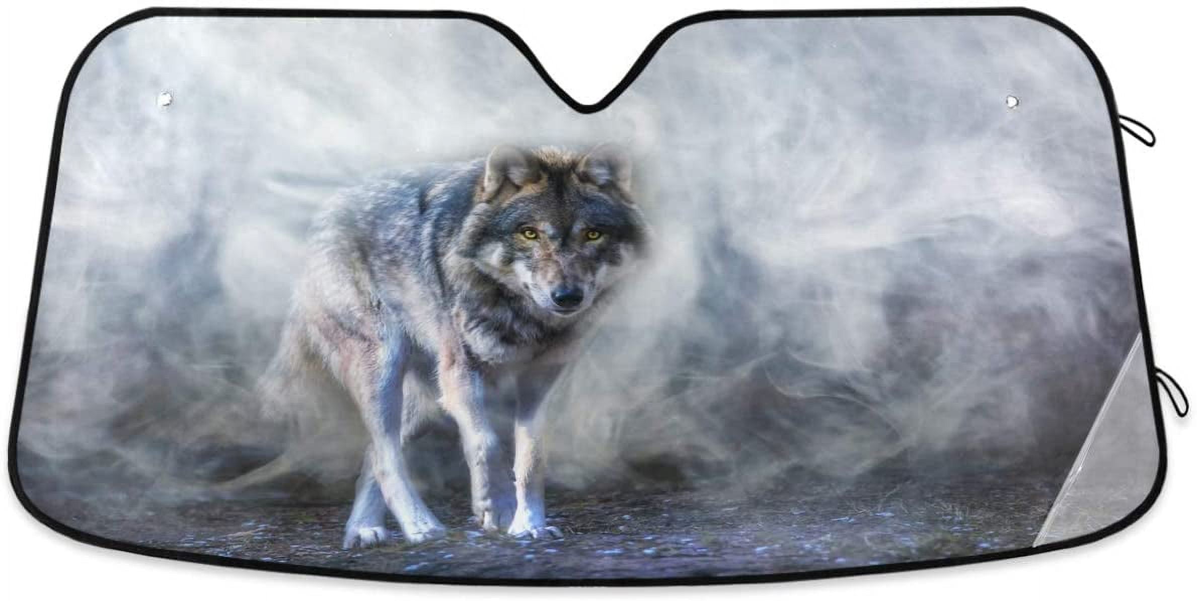 Oarencol Red Cherry Tree Car Windshield Sun Shade Japanese White Flower ...