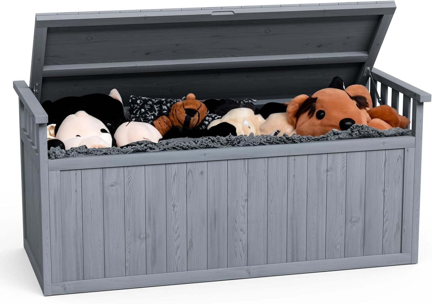 Oarlike 55 Gallon Wooden Outdoor Storage Box, Deck Box for Patio ...