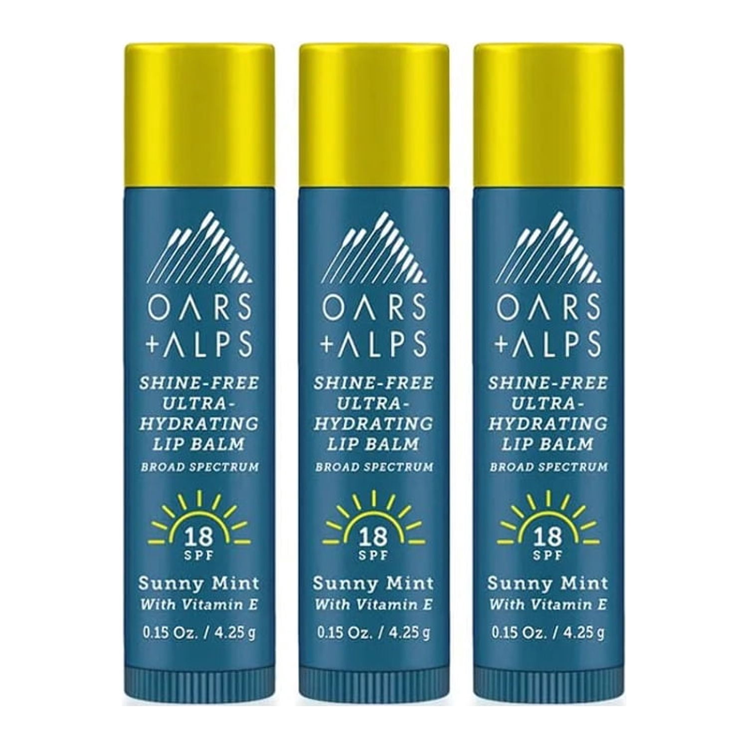 Oars + Alps Shine Free Lip Balm and SPF 18 Sunscreen, Lip Care with ...