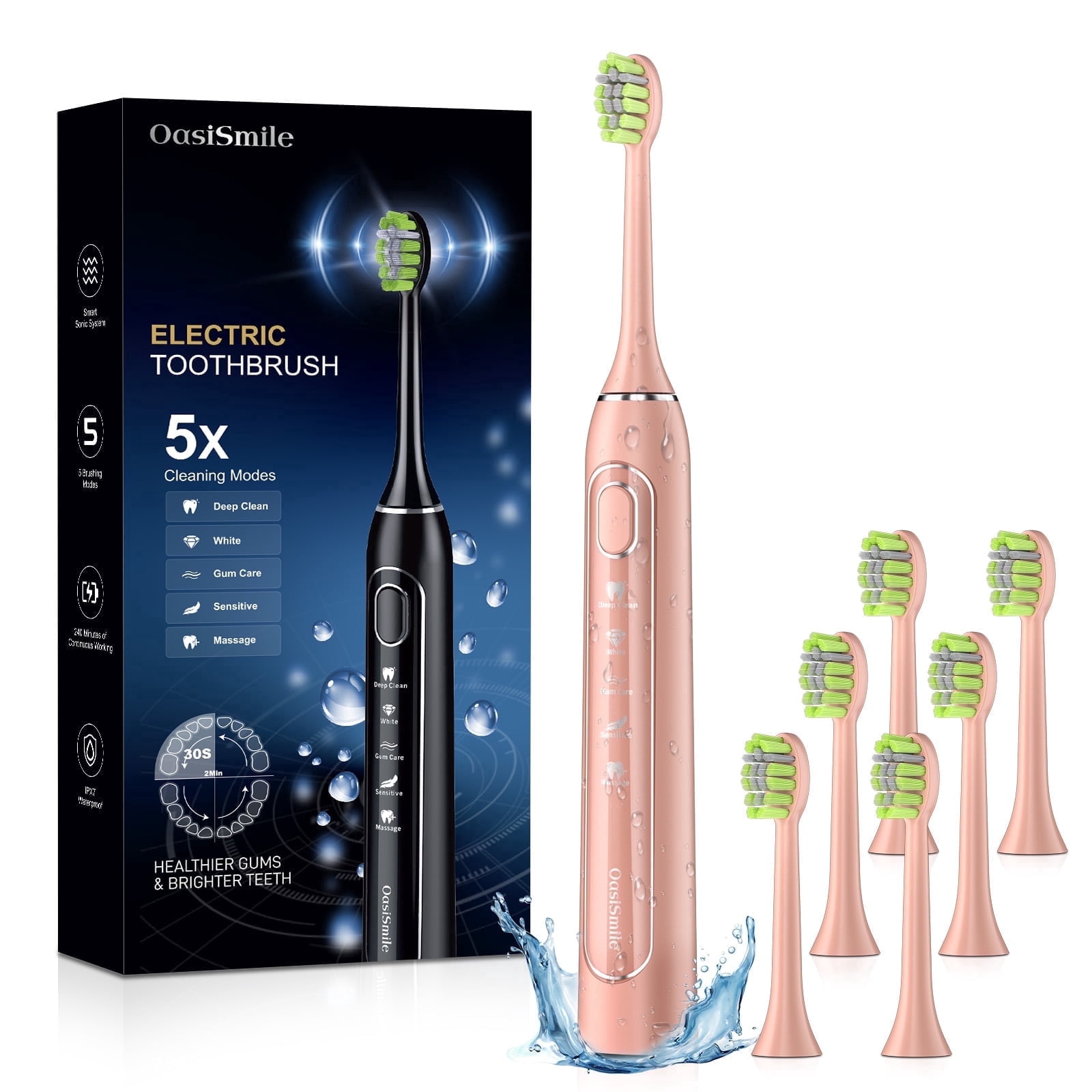 OasiSmile Sonic Electric Toothbrush for Adults and Kids, 5 Modes 42000 ...