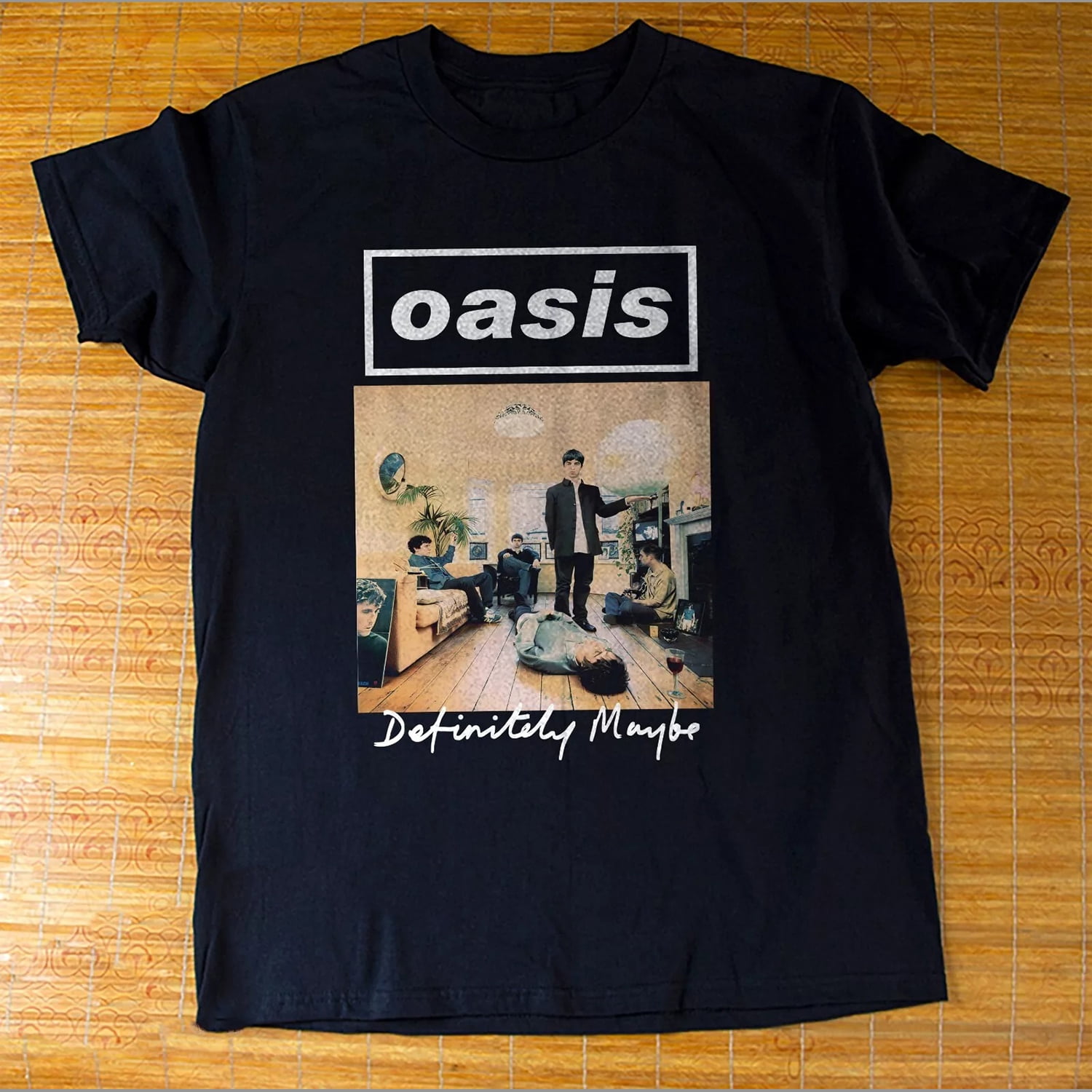 Oasis Band Definitely Maybe Rare Vintage Black T-Shirt Tshirt, XL ... Oasis Band Definitely Maybe Rare Vintage Black T-Shirt Tshirt, XL ...