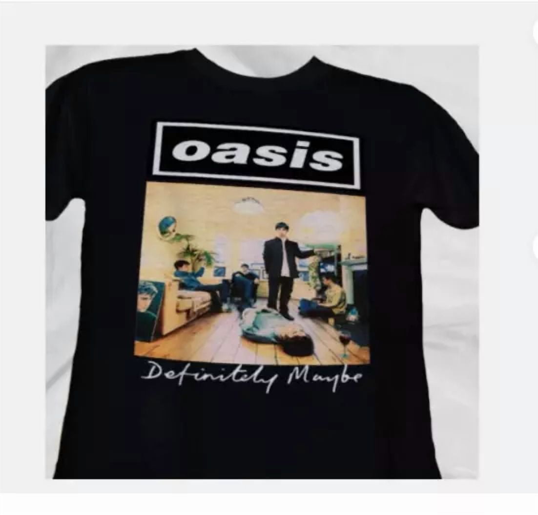 Oasis Band Definitely Maybe Rare Vintage Black T-Shirt - Walmart.com