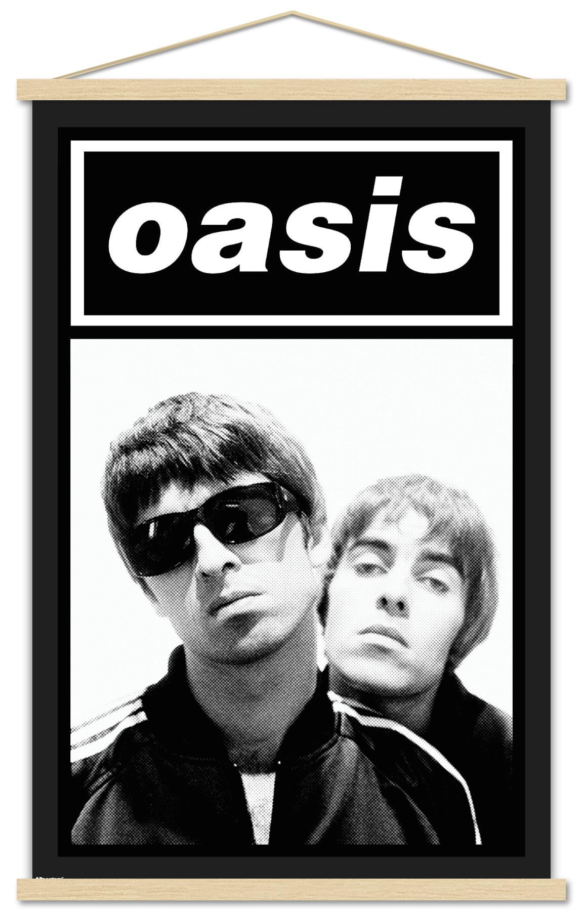 Oasis - Black and White Wall Poster with Magnetic Frame, 22.375" x 34 ...