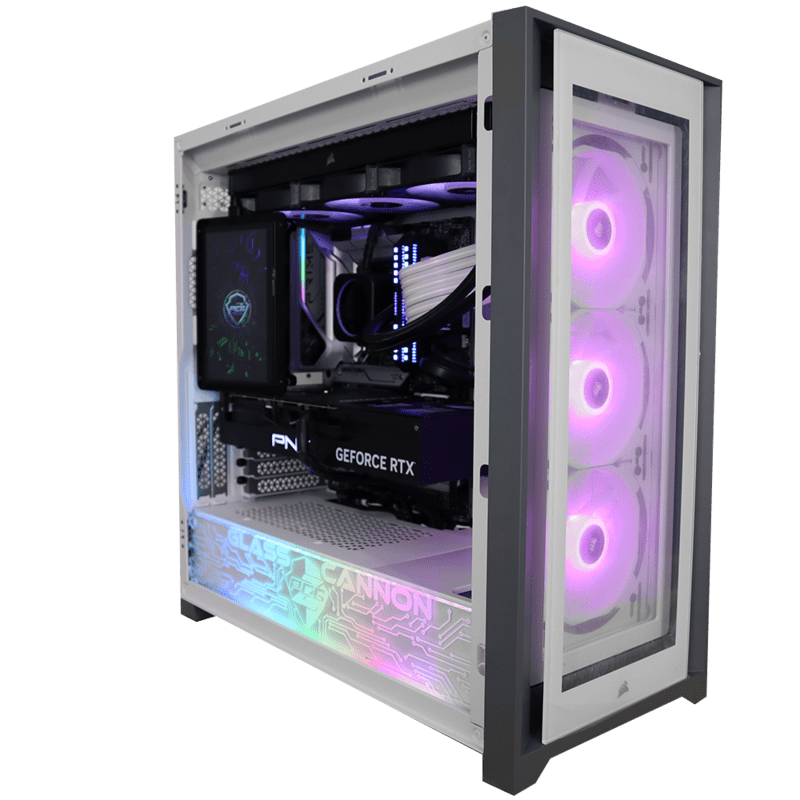 Oasis Blue Glass Cannon Custom Gaming Desktop PC; Nvidia RTX 4090 ...
