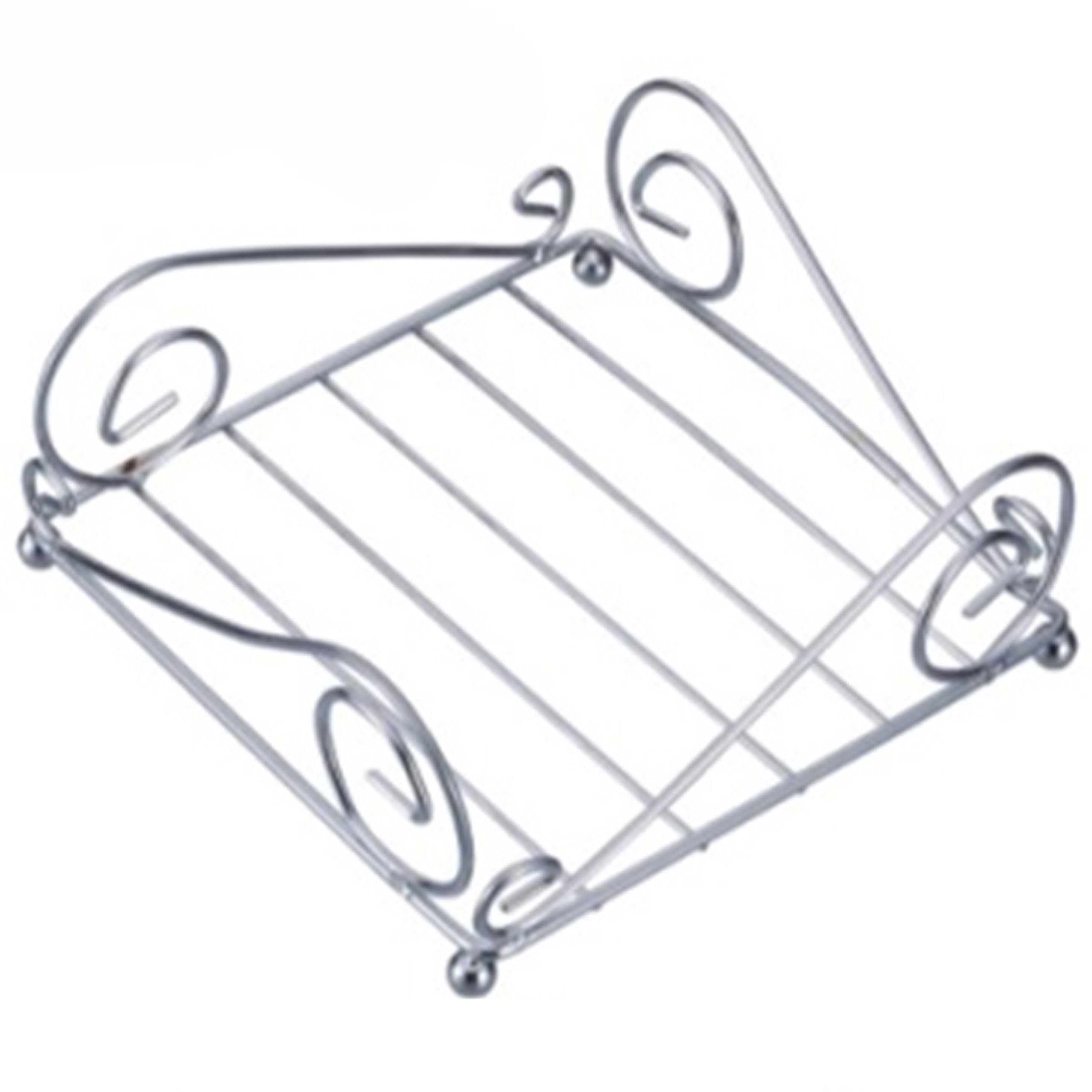 Oasis Collection Napkin Holder Chrome Metal Wire Scroll Modern Silver ...