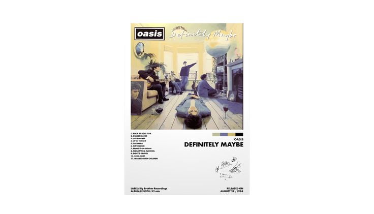 Oasis Definitely Maybe 1994 album Poster Size 24''x36''-Gategoo ...