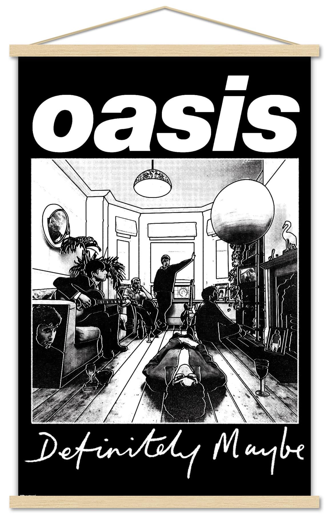 Oasis - Definitely Maybe Wall Poster with Magnetic Frame, 22.375" x 34 ...