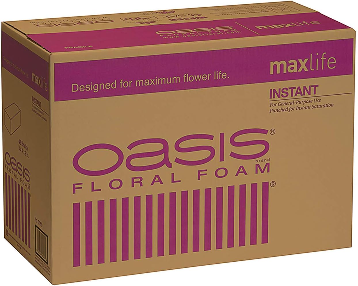 Oasis Deluxe Floral Instant Foam Case for Flower Arrangement - 9" x 4 ...