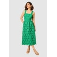 Oasis Floral Lace Square Neck Midi Dress - Green, 8 - Walmart.com
