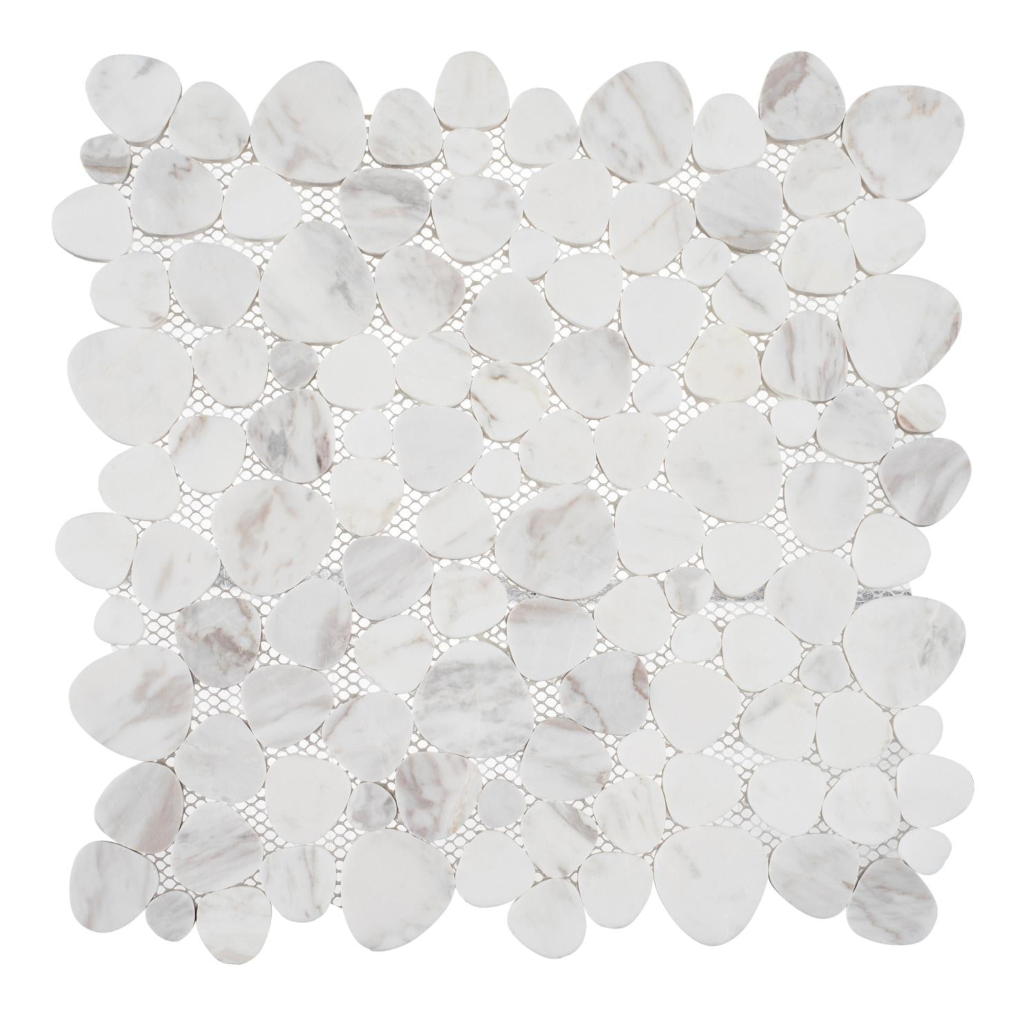 Oasis Halo Gray Pebble Stone Look Natural Stone Mosaic Wall and Floor ...