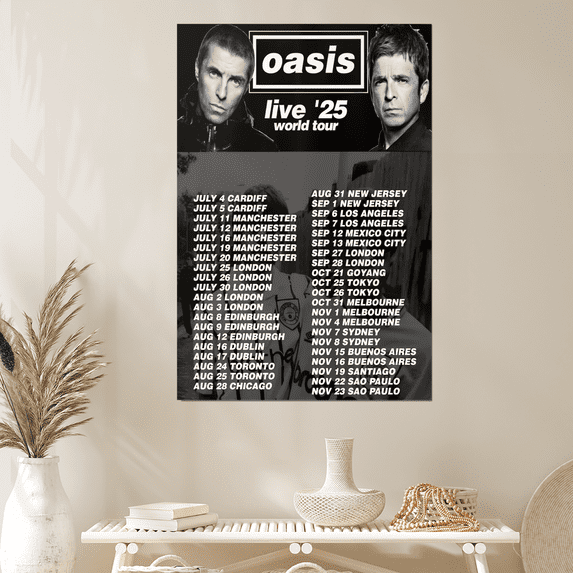 Oasis LIVE Tour 2025 A3 A4 Print Poster Album Unframed Size 24''x36 ...