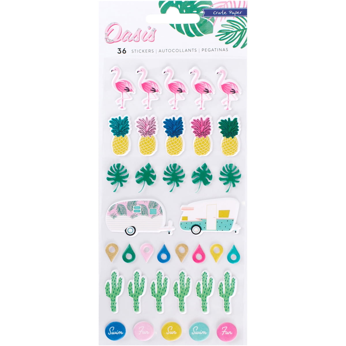 Oasis Puffy Stickers - Walmart.com