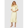 Oasis Satin V-Neck Midi Dress - Yellow, 8 - Walmart.com