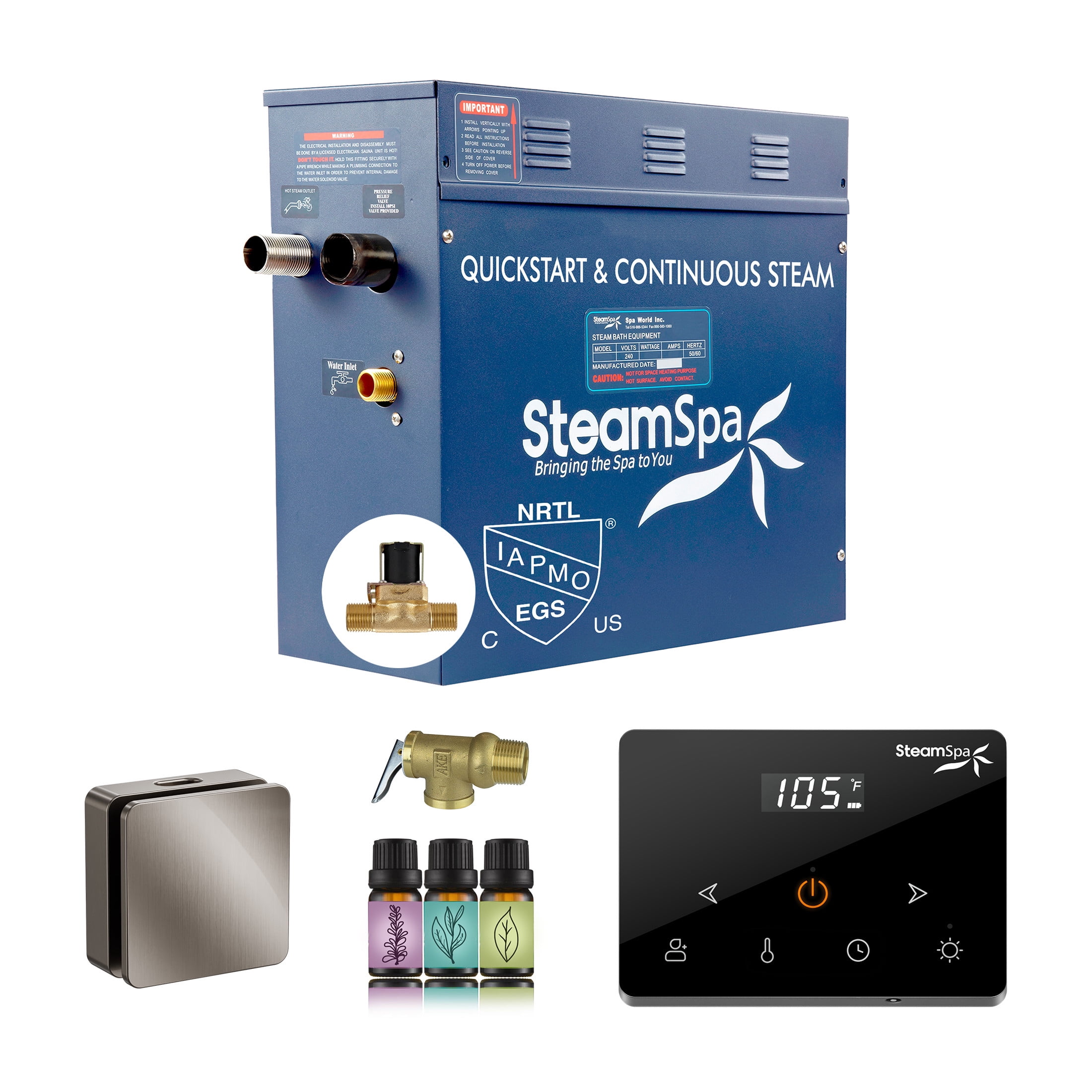 Oasis Series 4500-Watts Steam Bath Generator with Continuous Steam ...