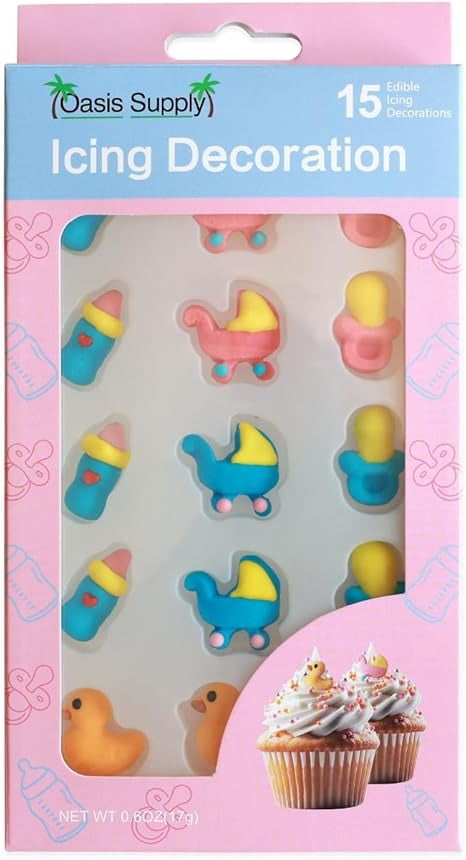 Oasis Supply Baby, Gender Reveal, Baby shower Cake or Cupcake Toppers ...