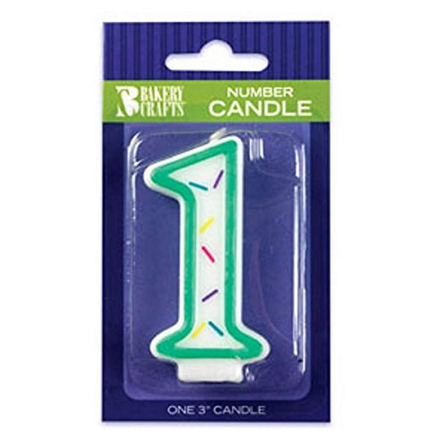 Oasis Supply Number-1 Sprinkle Birthday Candles, 3-Inch C43 - Walmart.com