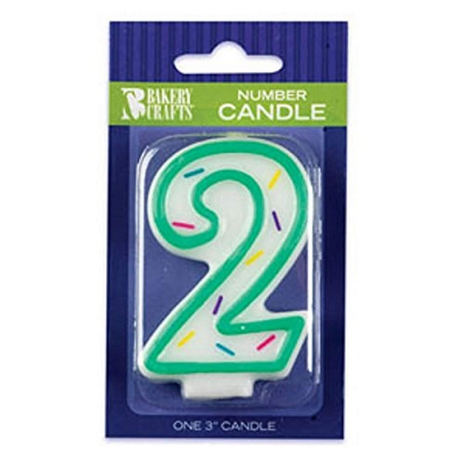 Oasis Supply Number-2 Sprinkle Birthday Candles, 3-Inch - Walmart.com