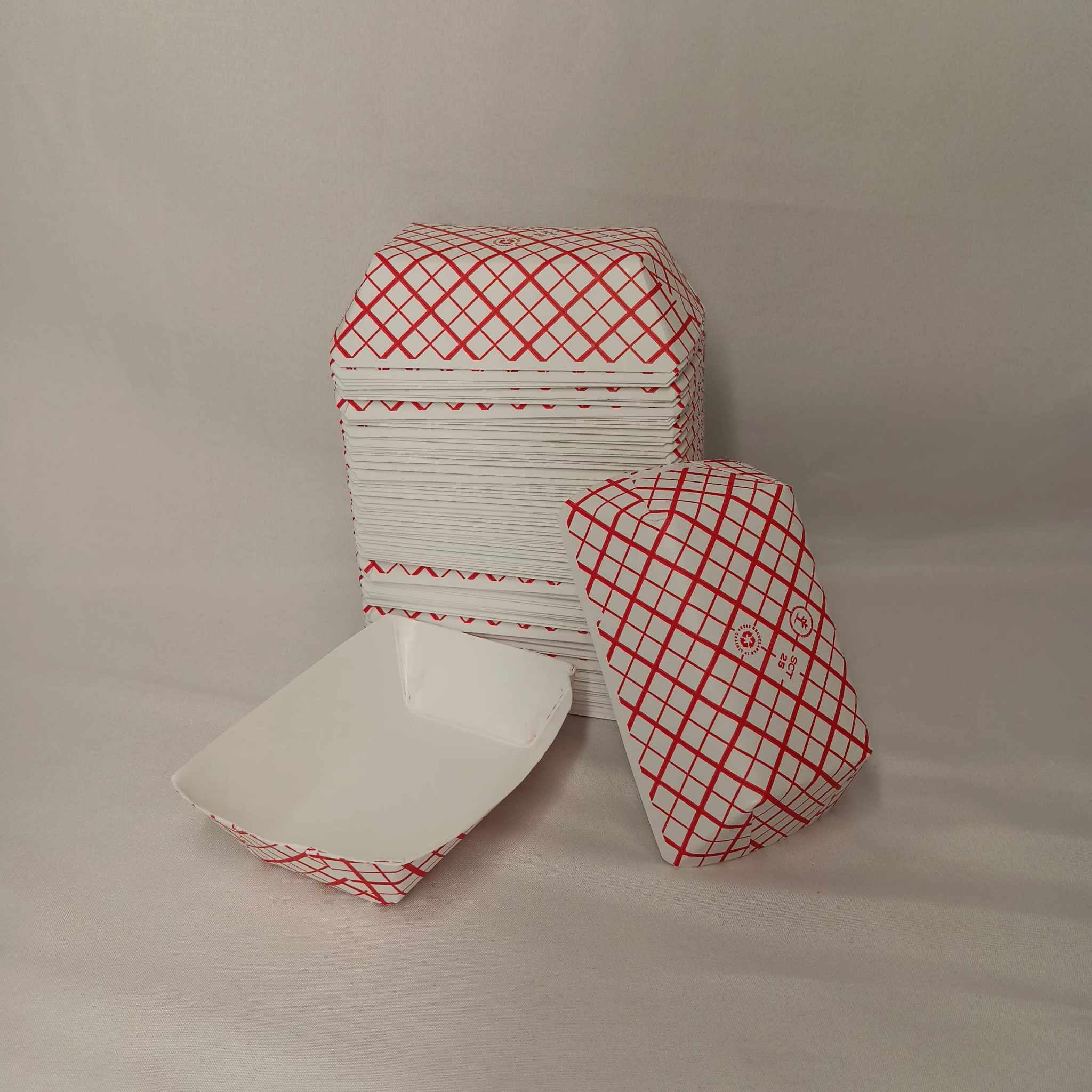 Oasis Supply Southland Paper Red Checkerboard Food Tray, 1/4 lb, 100 ct ...