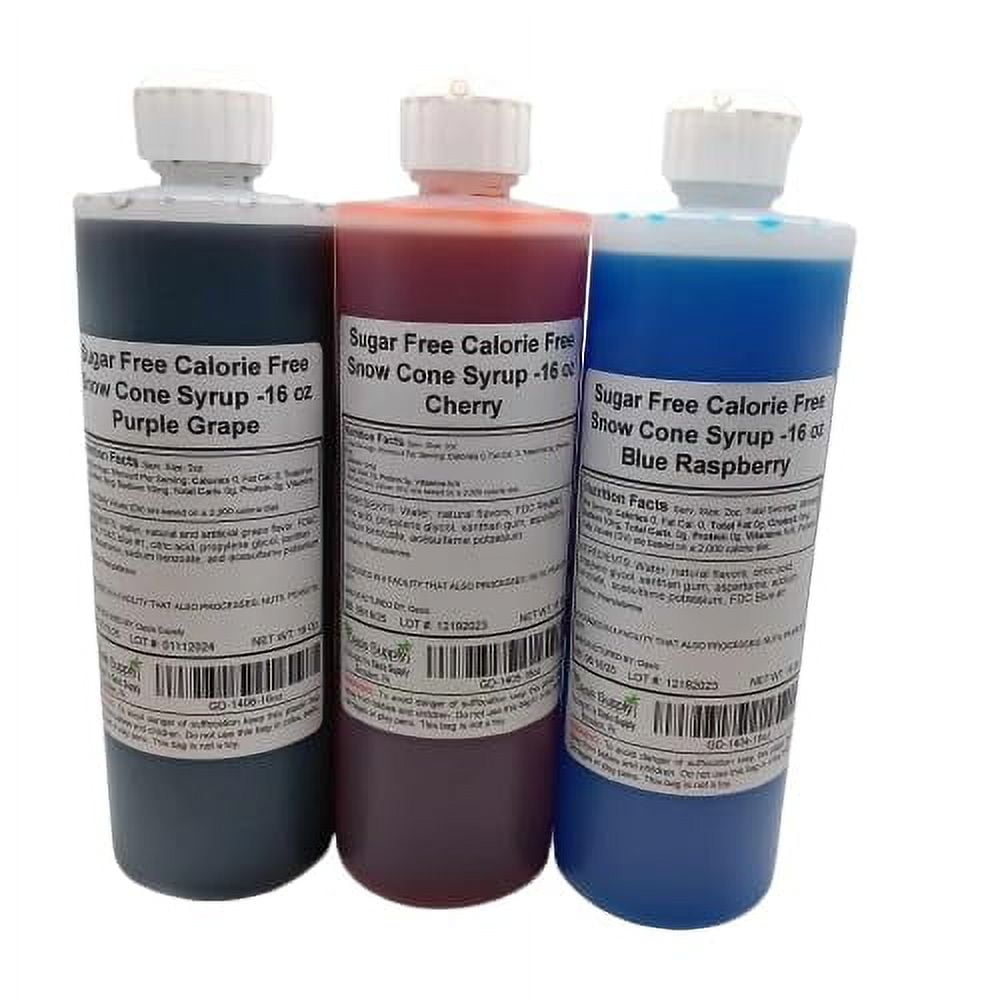 Oasis Supply Sugar-Free, Zero Calorie Snow Cone Syrup With Easy Pour ...