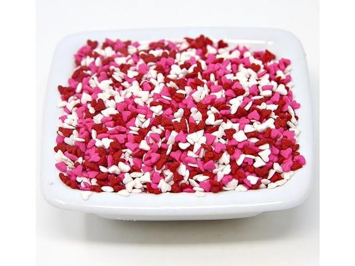 Oasis Supply Valentine's Hearts Sprinkle Quins, 3.7-Ounce, Red, White ...