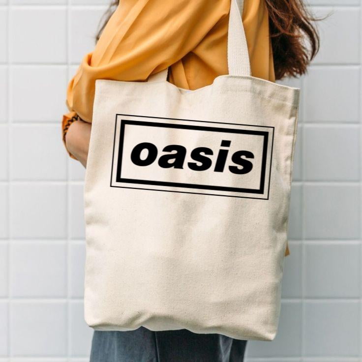 Oasis Tote Bag Logo Definitely Maybe Noel Liam Gallagher Official Band ...