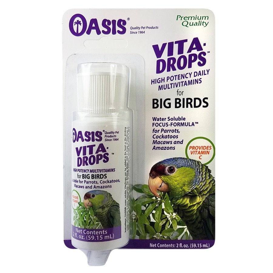 Oasis Vita Drops Multivitamin Supplement for Big Birds, 2 fl oz ...