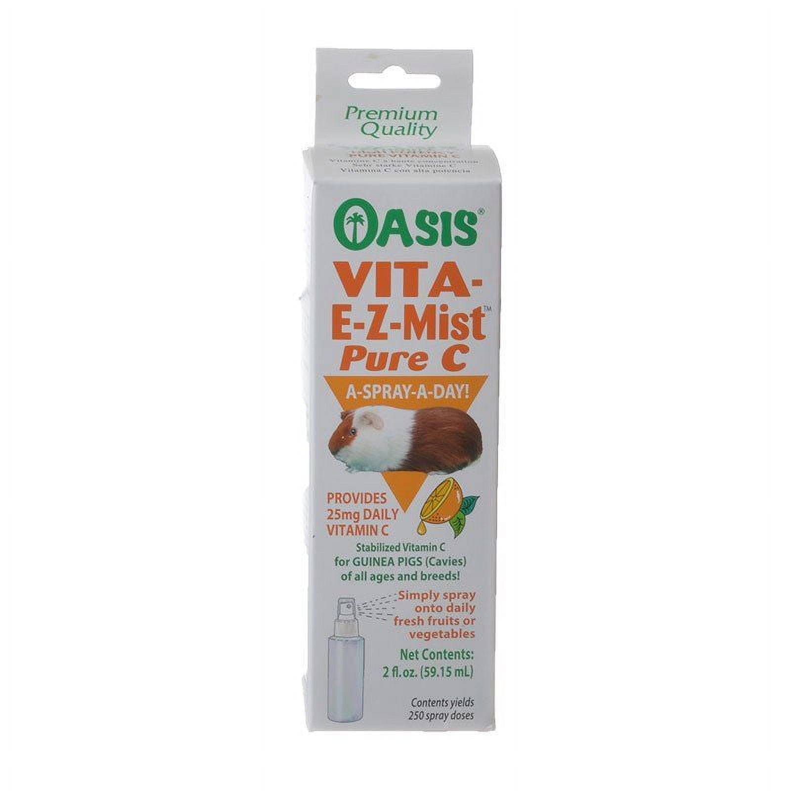 Oasis Vita E-Z-Mist Pure C Spray for Guinea Pigs - 2 oz - Walmart.com
