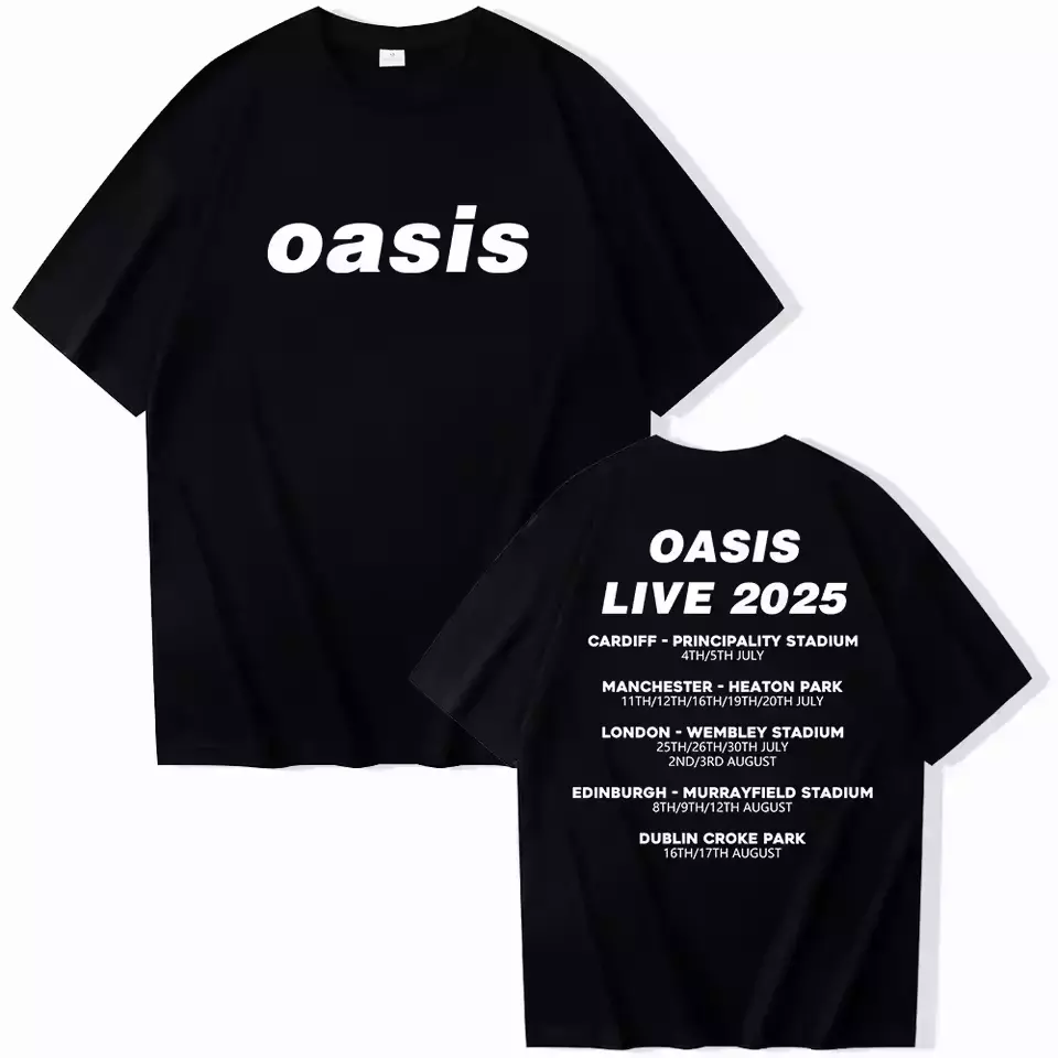 Oasis live 25 tour 2025 T-Shirt , 2-Sided Oasis Tee - Walmart.com