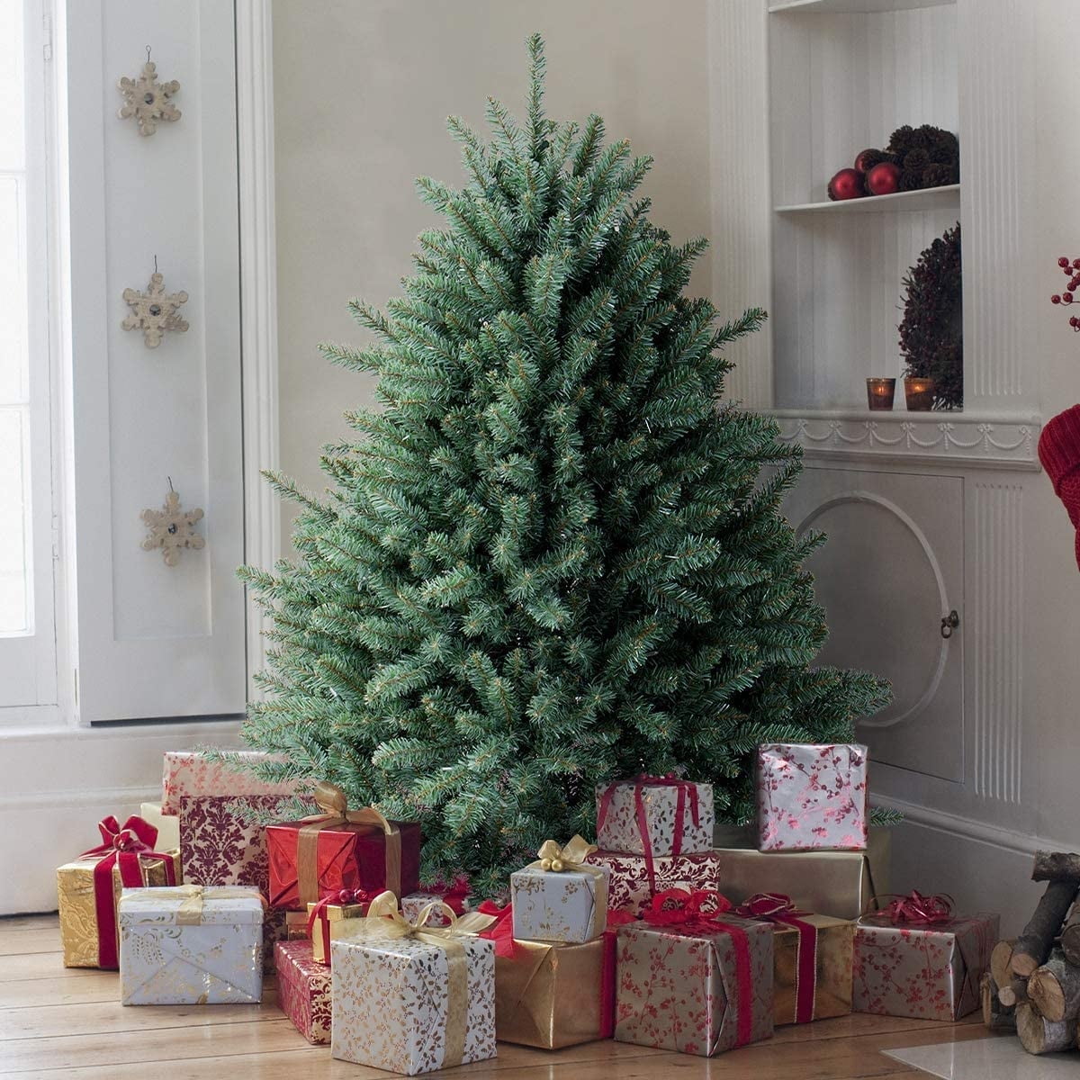 OasisCraft 4.5FT Premium Hinged Blue Spruce Artificial Christmas Tree ...