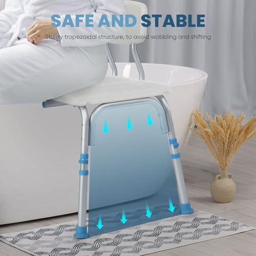 OasisSpace 400lb Tub Transfer Bench for Bathtub, Heavy Duty Bath ...