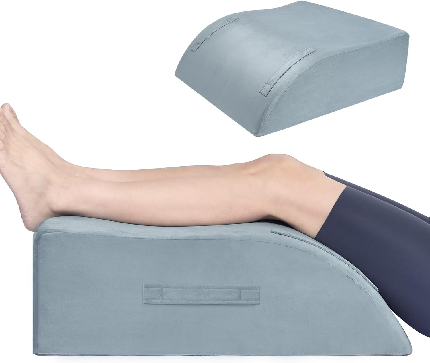 OasisSpace Leg Elevation Pillow with Memory Foam- Leg Rest Pillow for ...