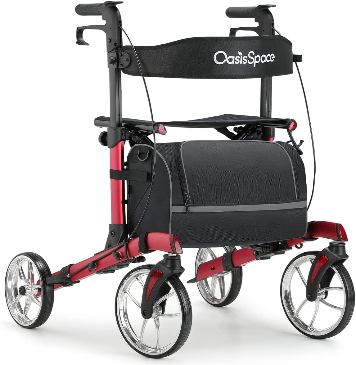 OasisSpace Rollator Walkers for Seniors, Rollator Walker with Seat 10 ...