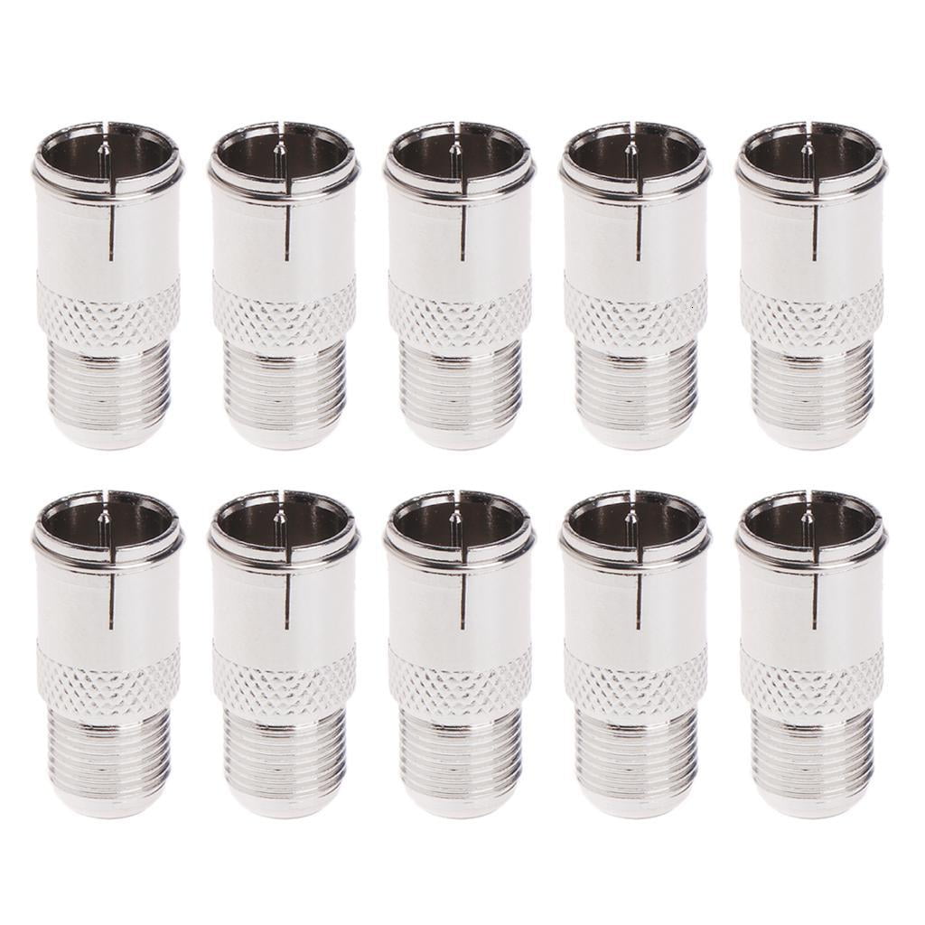 Oasiva 10 Pcs Quick Fit F Connector Male Plug To Female Adapter - Push ...