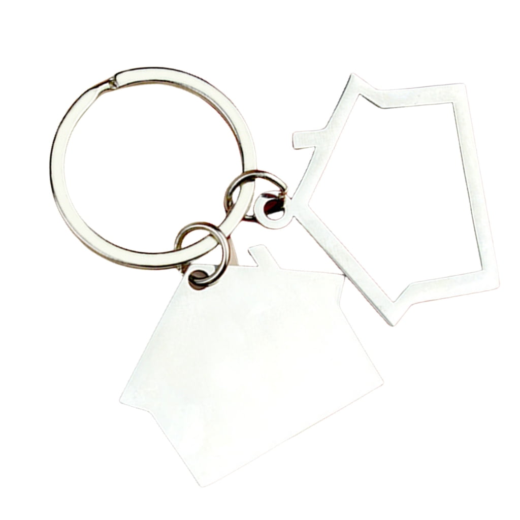 Oasiva Elegant Double Layer Keychain House Design Sturdy Alloy For ...