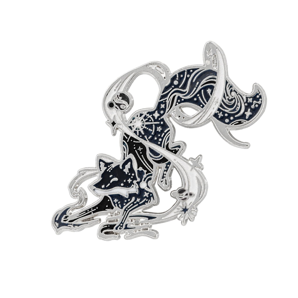 Oasiva Elegant Foxes Brooch With Sparkling Starry Design Everyday ...